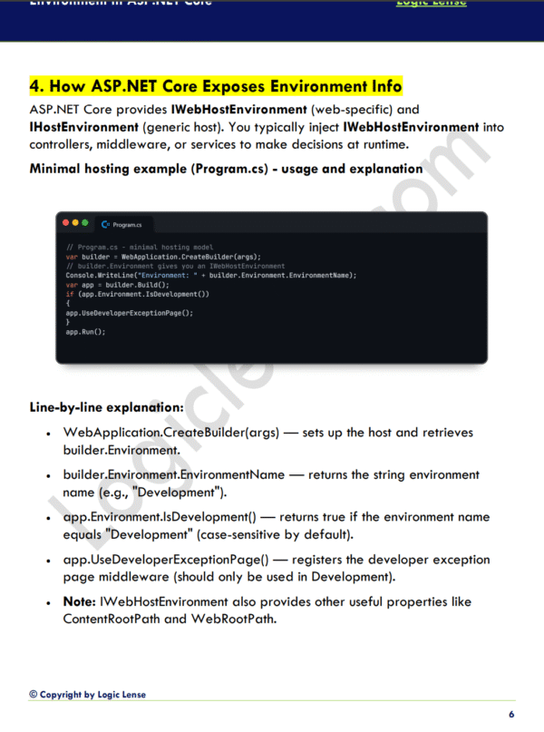 Mastering ASP.NET Core Environments (MVC & Web API) — Complete Guide ...